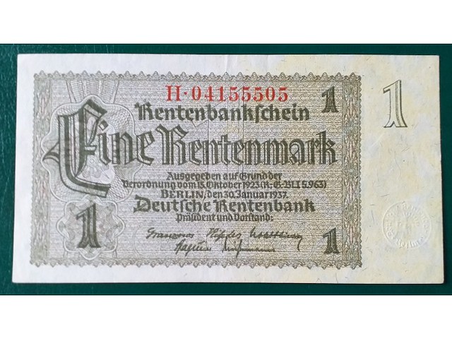 1 RENTENMARK 1937