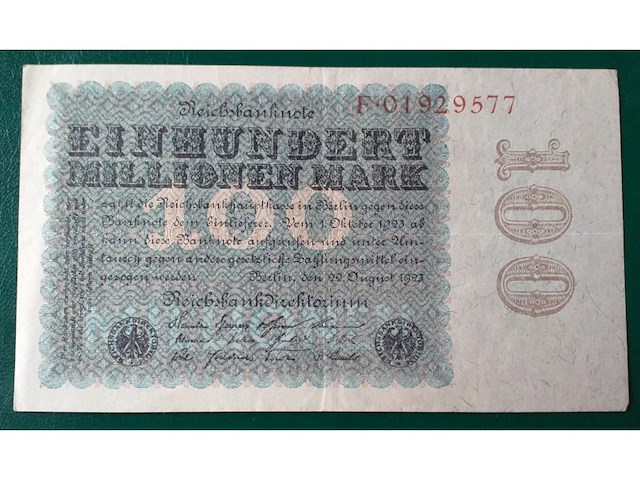 100 MILIONA MARAKA 1923