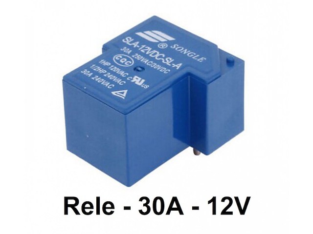 Rele - 12V DC - 30A - SLA-12VDC-SL-A