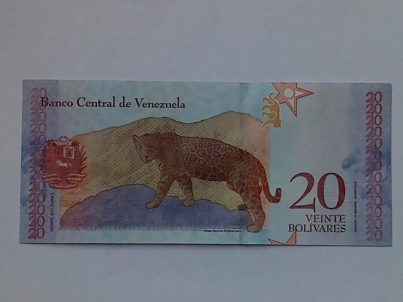 20 Bolivares 2018.g - Venecuela - Tigar - ODLIČNA -