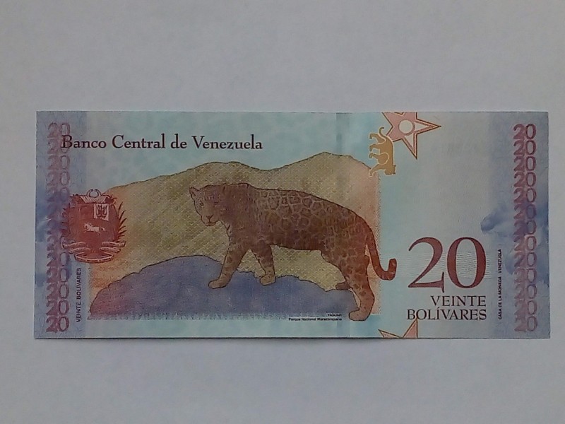 20 Bolivares 2018.g - Venecuela - Tigar - ODLIČNA -