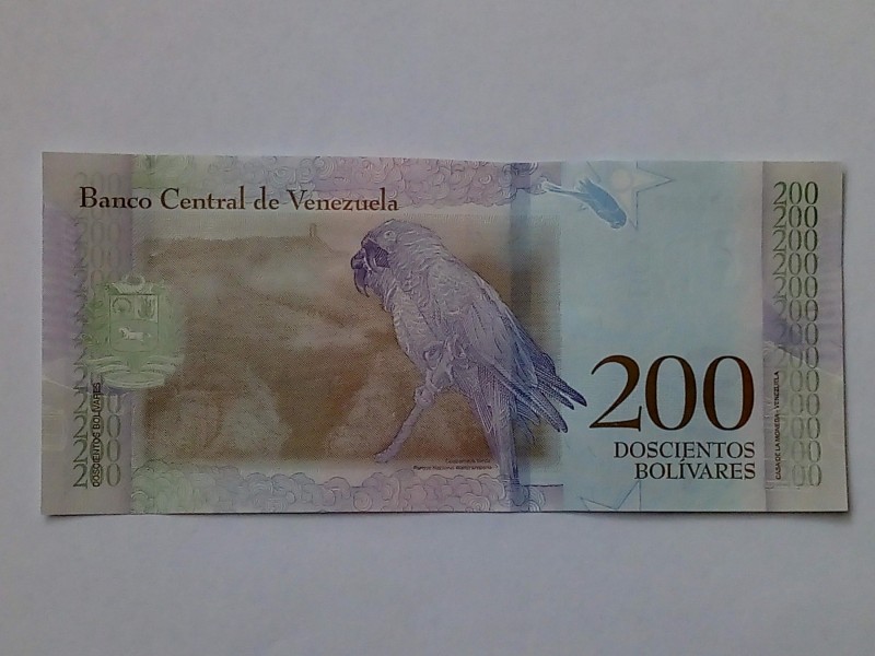 200 Bolivares 2018.g - Venecuela - Papagaj - ODLIČNA