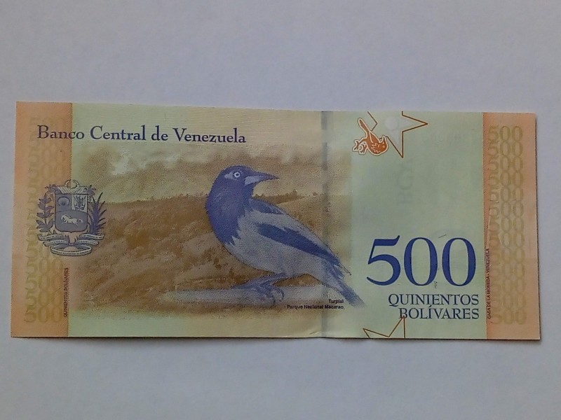 500 Bolivares 2018.g - Venecuela - Ptica - ODLIČNA