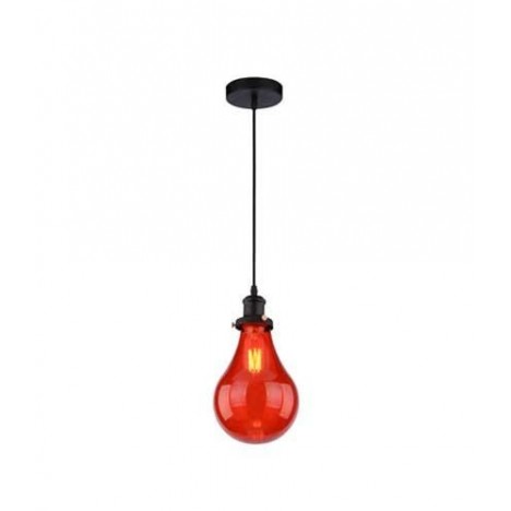 VESTA 266 VISILICA CHIC-PRETO/VM 1*E27 red glass