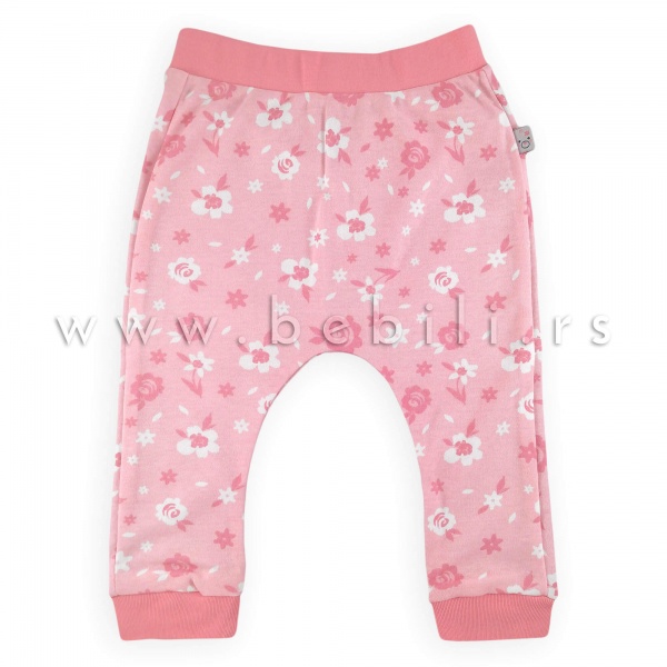 MyBaby Pamučne pantalonice za bebe Flowers