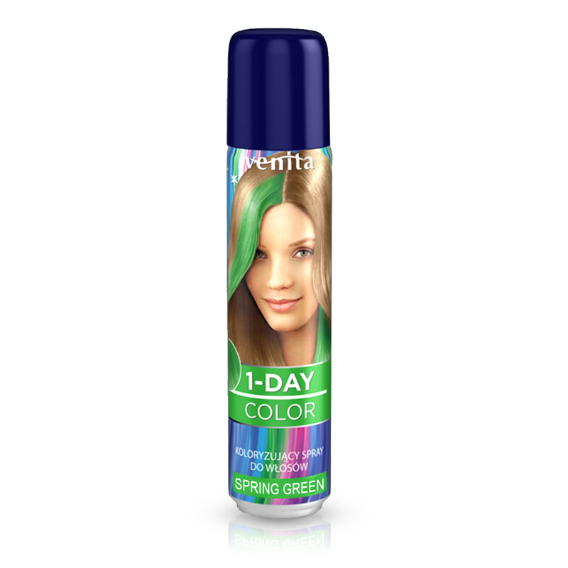Sprej za kosu u boji VENITA 1-Day (03 Spring Green)