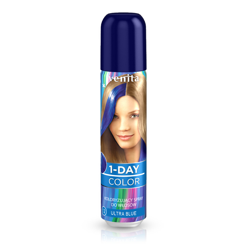 Sprej za kosu u boji VENITA 1-Day (12 Ultra Blue)