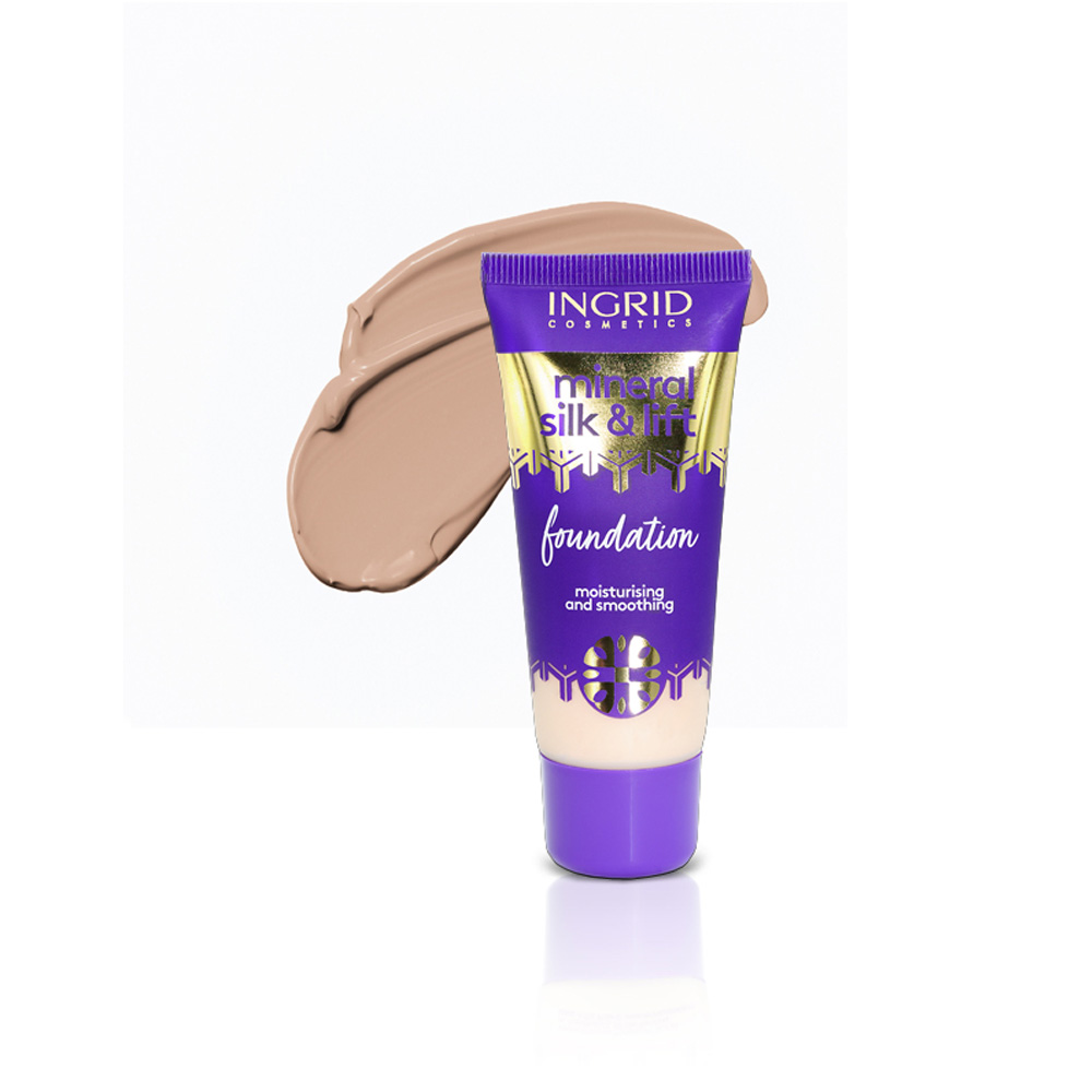 Tečni puder INGRID Mineral Silk & Lift (32 Warm Sand)