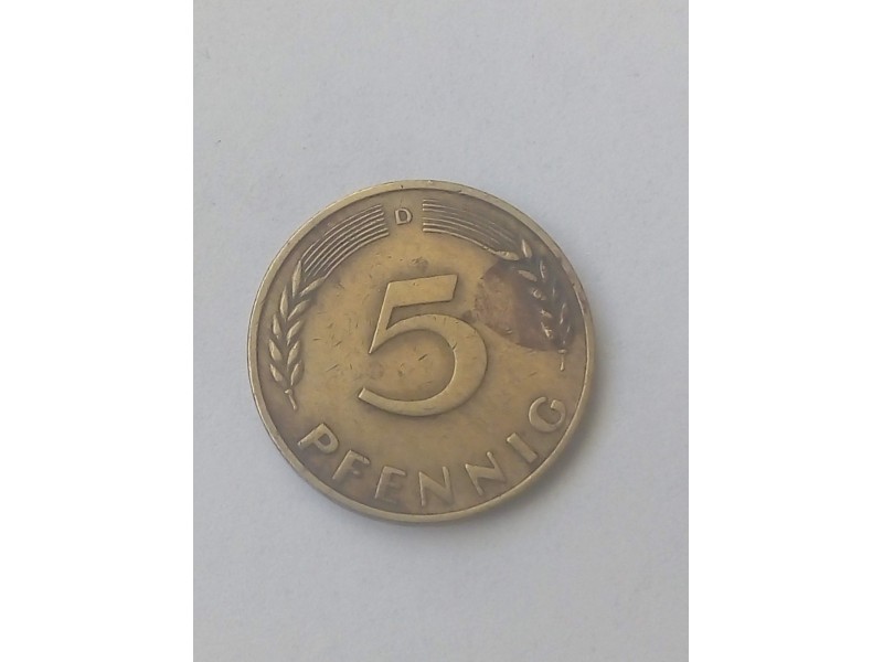 5 Pfennig - D - 1950.g - Nemačka -