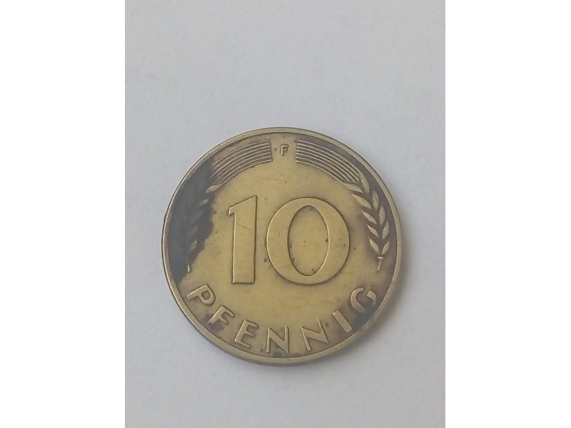 10 Pfennig - F - 1972.g - Nemačka -