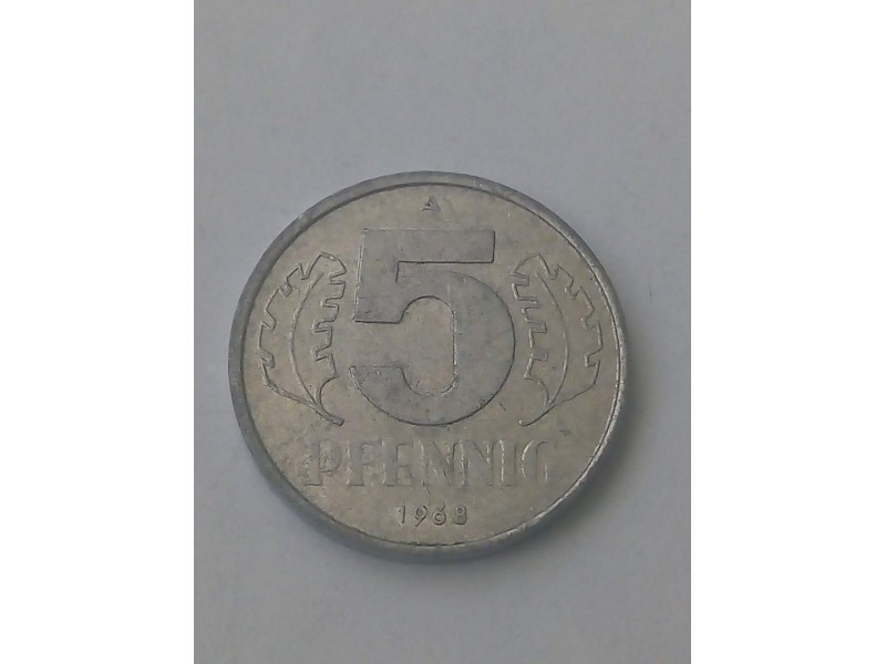 5 Pfennig - 1968.g - Nemačka - DDR -