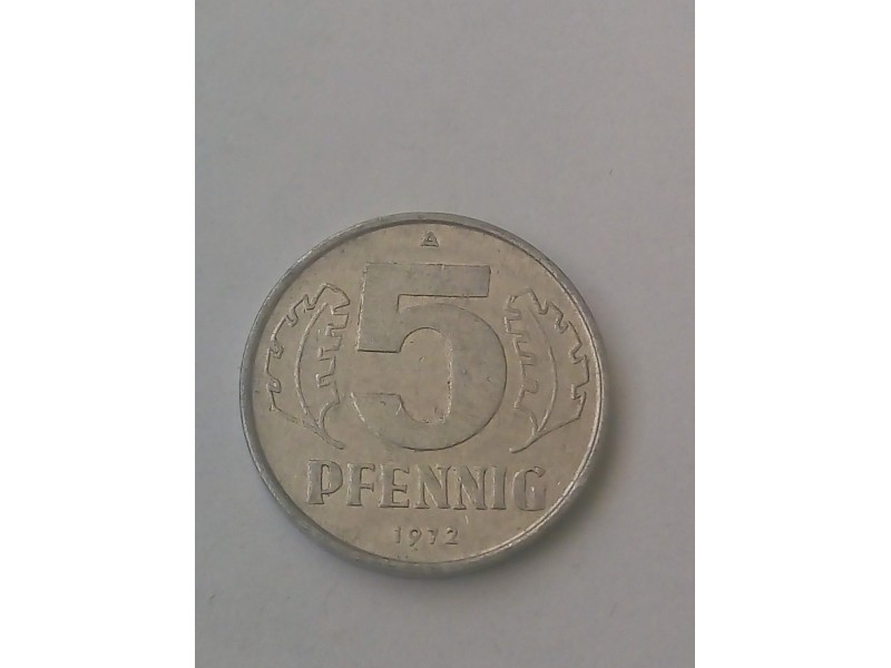 5 Pfennig - 1972.g - Nemačka - DDR -