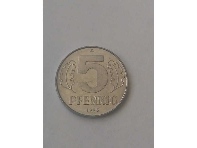 5 Pfennig - 1975.g - Nemačka - DDR -