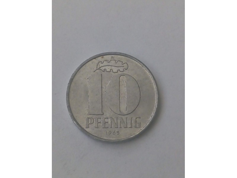 10 Pfennig - 1965.g - Nemačka - DDR -