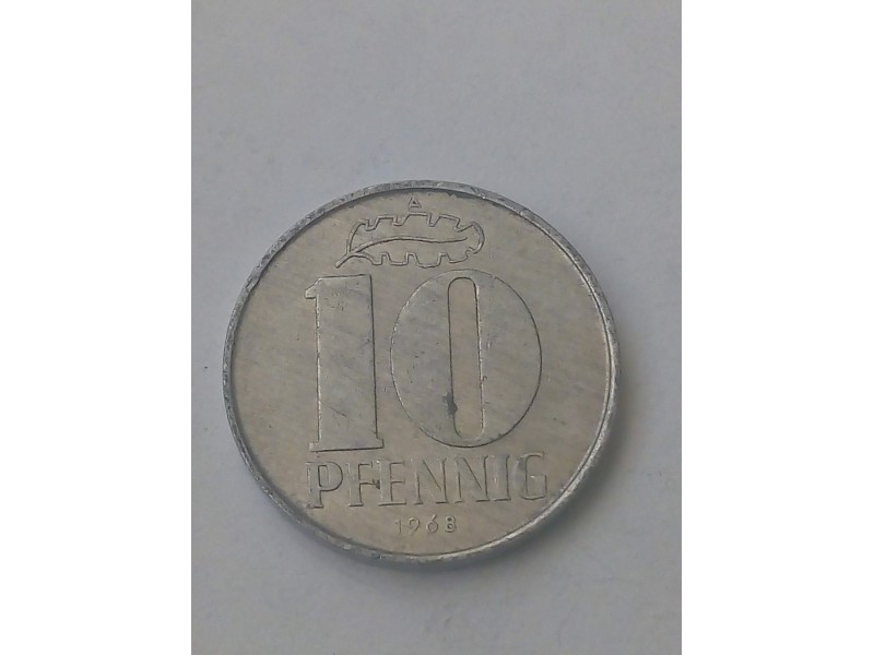 10 Pfennig - 1968.g - Nemačka - DDR -