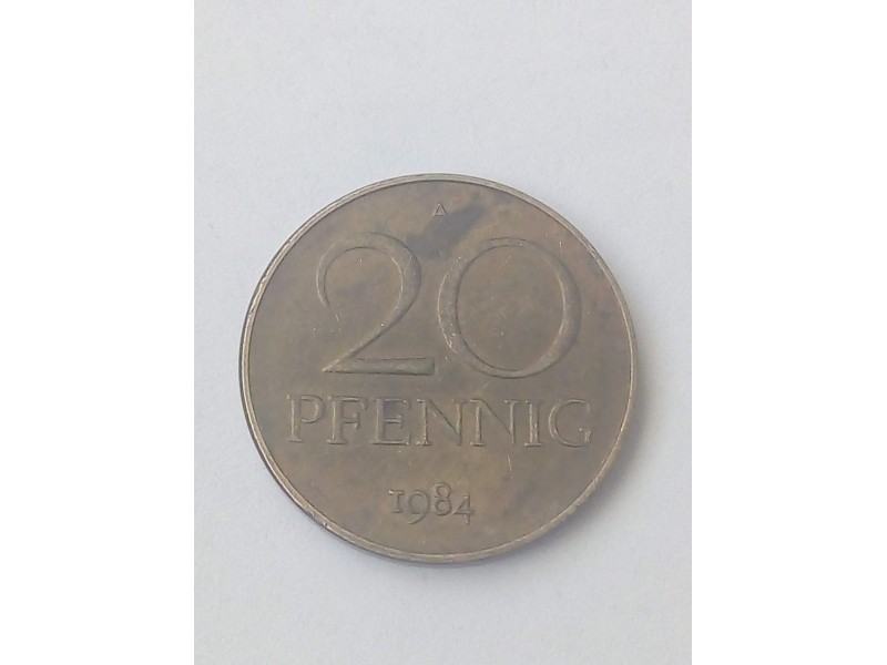 20 Pfennig - 1984.g - Nemačka - DDR -