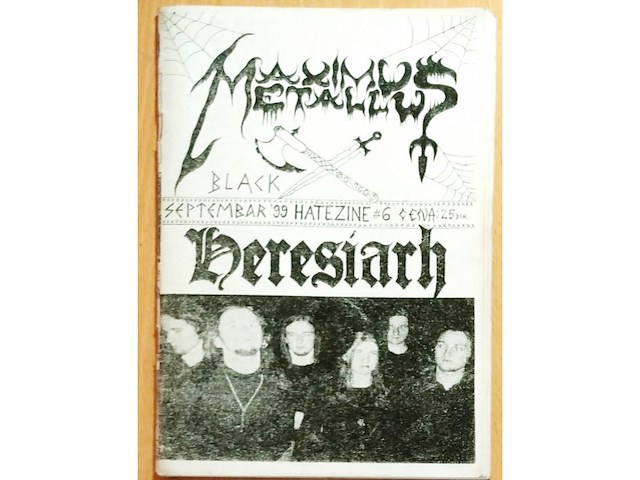 fanzin MAXIMUS METALLUS br. 6 (1999) - srpski metal zin