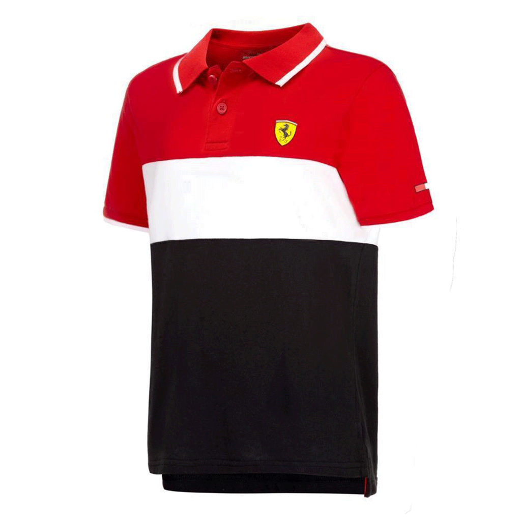 Ferrari muska polo majica crveno-belo-crna – L