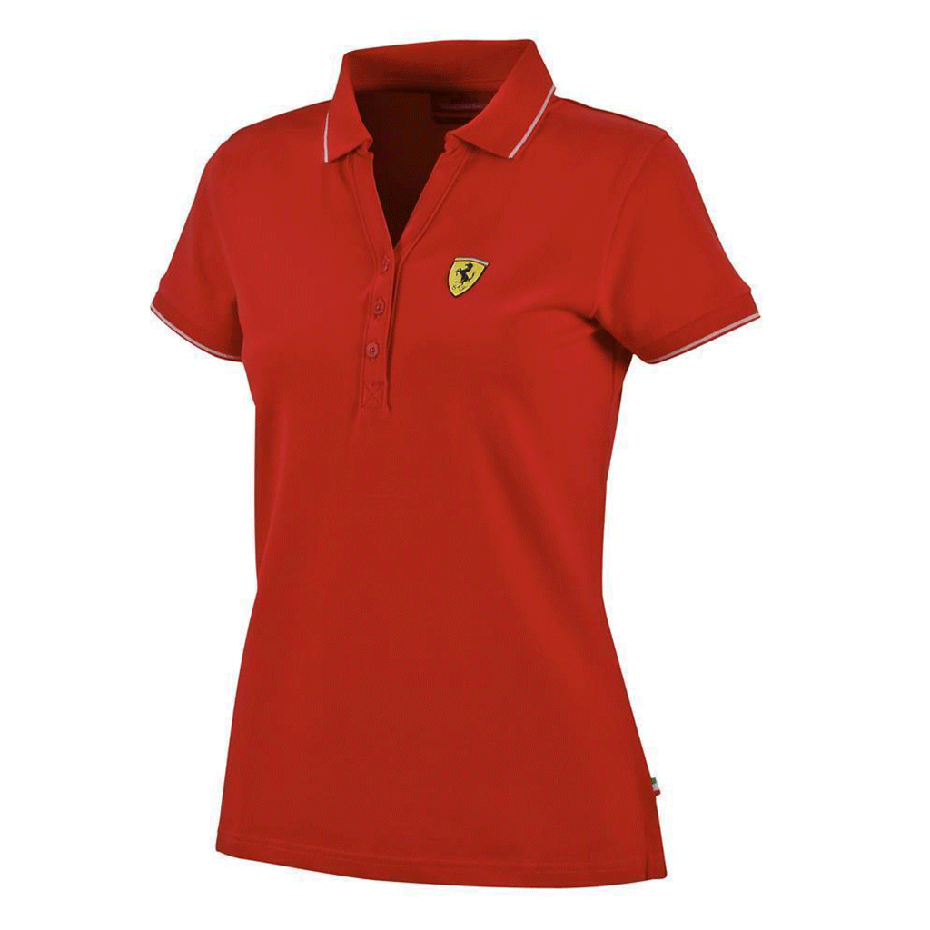 FERRARI Ženska polo majica – S, Crvena