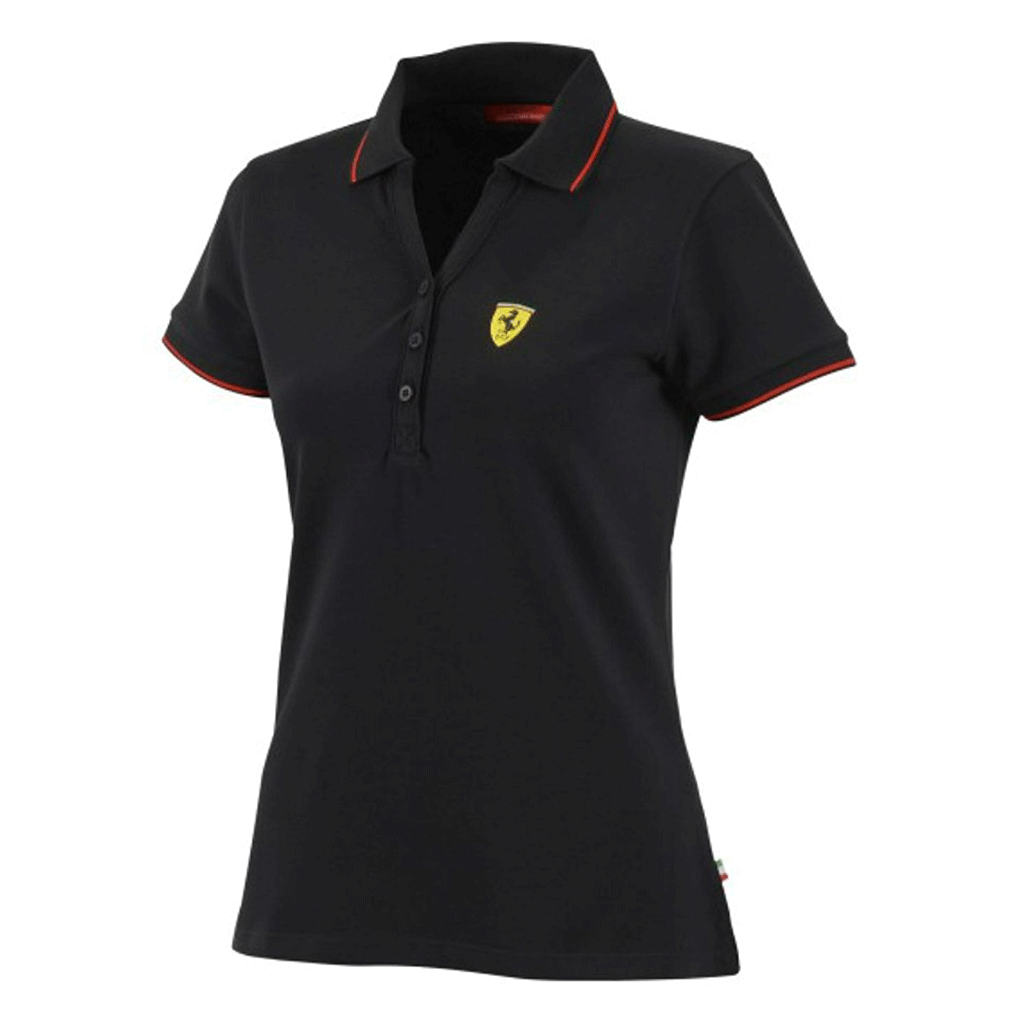 FERRARI Ženska polo majica – S, Crna