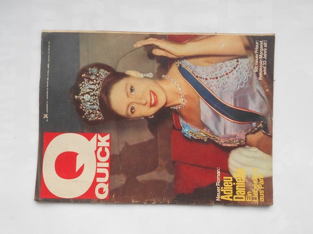 Quick  nemački il. časopis br.34/1962. princ Margareta