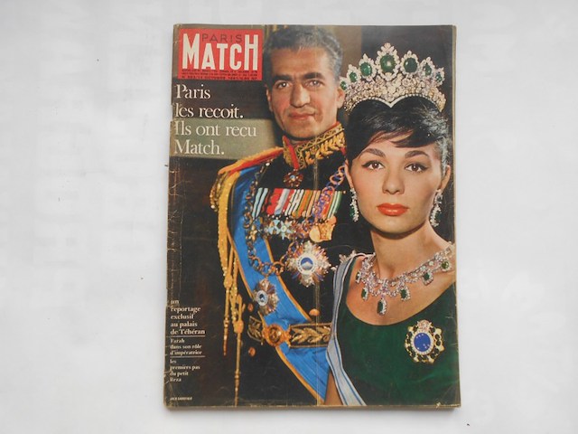 Paris Match No653, 14.okt 1961. Šah Reza Pahlavi i Fara