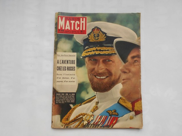 Paris Match No410, 16.feb.1957, Elizabeta II i Filip,