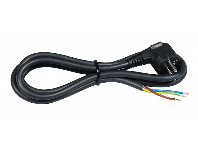 Kabl za napajanje sa šuko priključkom 3x1.5mm2 2.0m crn
