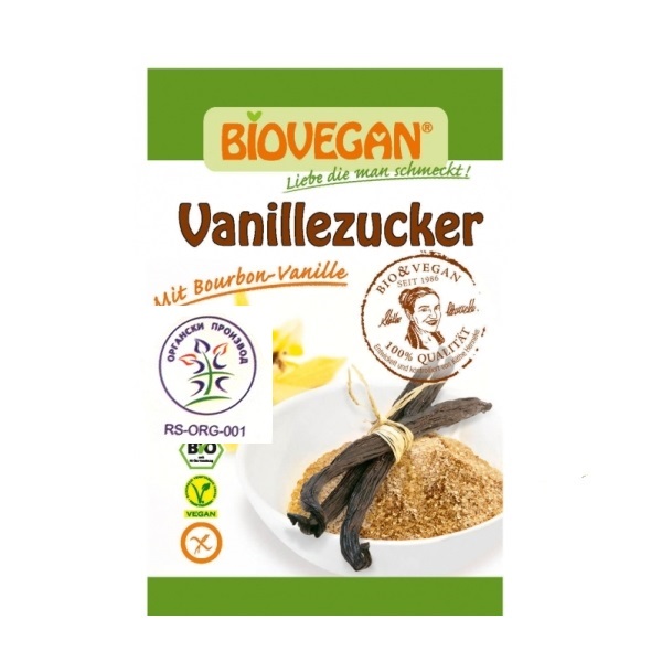 Vanilin šećer bourbon organski bez glutena Biovegan 8g