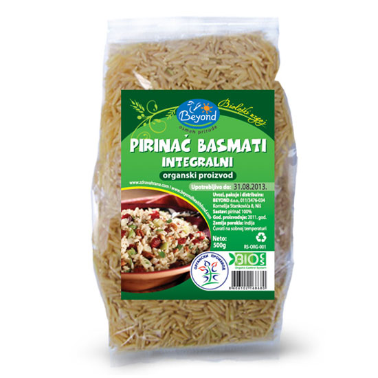 Organski integralni basmati pirinač Beyond 500g