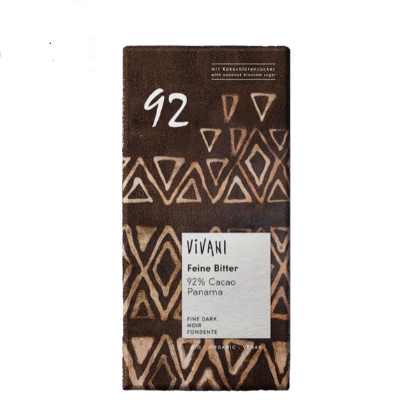 Organska crna čokolada sa 92% kakao delova Vivani 80g