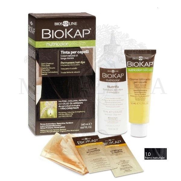 BIOKAP DELIKATO RAPID FARBA ZA KOSU 1.0 CRNA 135ML