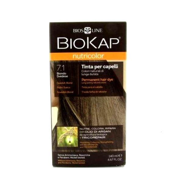 BIOKAP FARBA ZA KOSU 7.1 ŠVEDSKO PLAVA 140ML