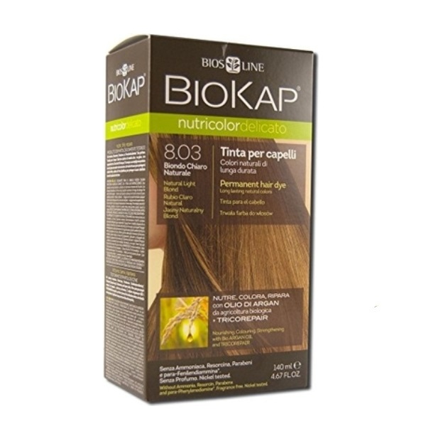 BIOKAP DELICATO FARBA ZA KOSU 8.03 PRIRODNO SVETLO PLAVA 140ML