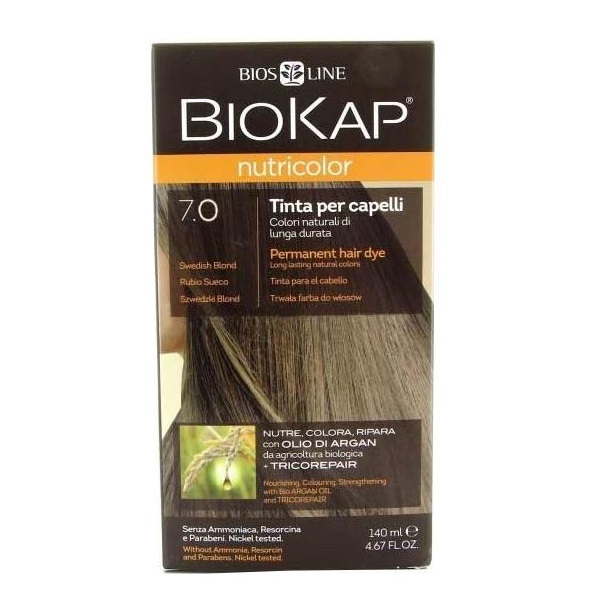 BIOKAP FARBA ZA KOSU 7.0 SREDNJE PLAVA 140ML