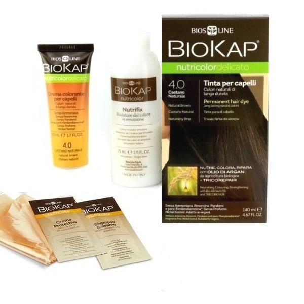 BIOKAP DELICATO FARBA ZA KOSU 4.0 BRAON 140ML