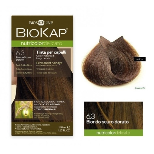 BioKap Delicato Farba za kosu 6.3 zlatno plava 140ml