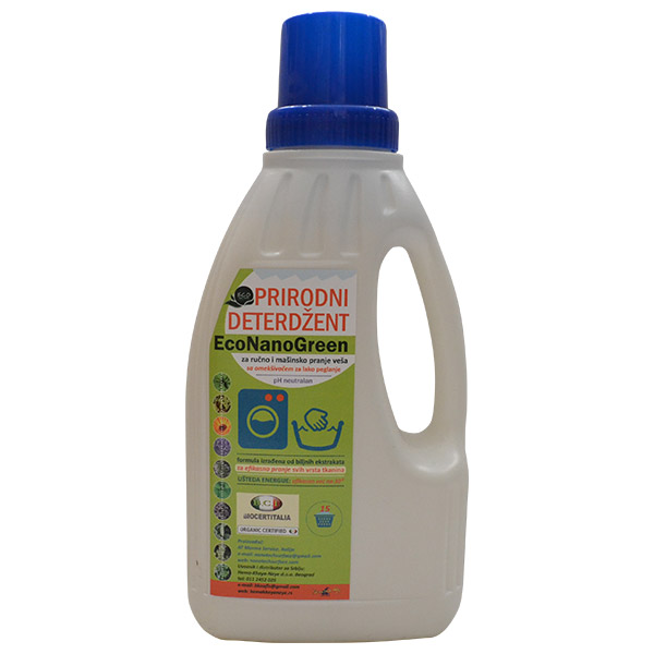 Eco Nano Green Prirodni organski deterdžent za ručno i mašinsko pranje veša 1l