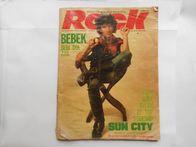 Rock  br.84, feb 1986. Željko Bebek, Bebi Dol(poster)