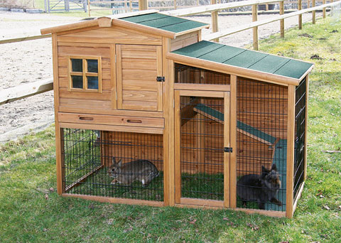 Drvena kućica za zečeve od borovine