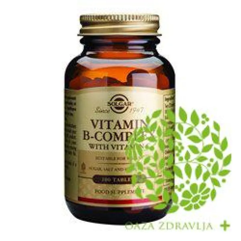 SOLGAR VITAMIN B-COMPLEX+VITAMIN C 100 tableta