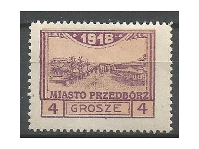 Poljska,Miasto Przedborz-Predeli 4 gr 1918.,čisto