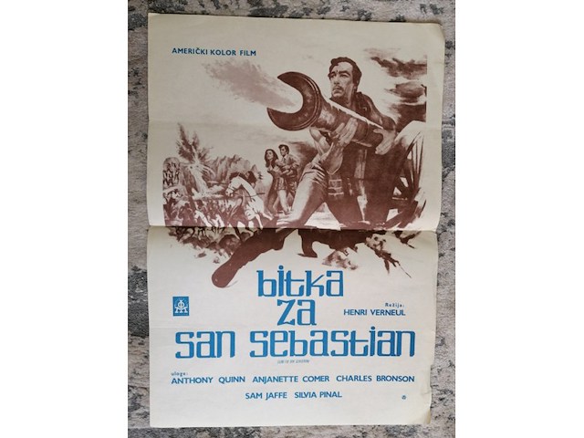 BITKA ZA SAN SEBASTIJAN 1968 - FILMSKI POSTER