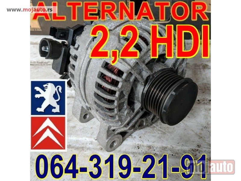 2,2 HDI ALTERNATOR Pežo Peugeot Citroen