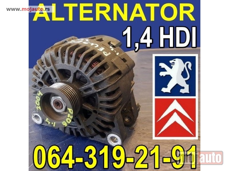 1,4 HDI ALTERNATOR Pežo Peugeot Citroen