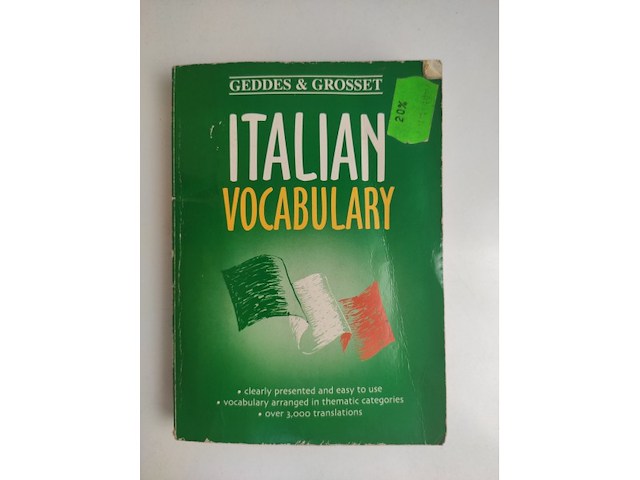 Italian vocabulary Geddes Grosset englesko-italijanski