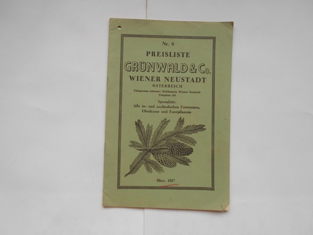 Preisliste Grunwald, predratni cenovnik za žbunje i drv