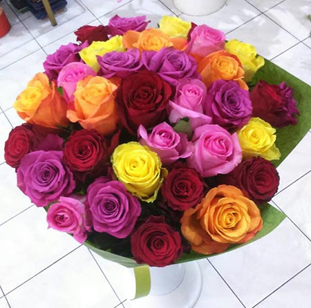 Šareni buket – 35 ruža