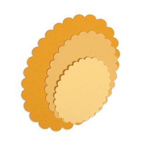 SIZZIX framelits sekač - Ovals, Scallop