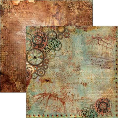 Papiri za Scrapbooking - Leonardo - La meccanica 30.5 x 30.5cm